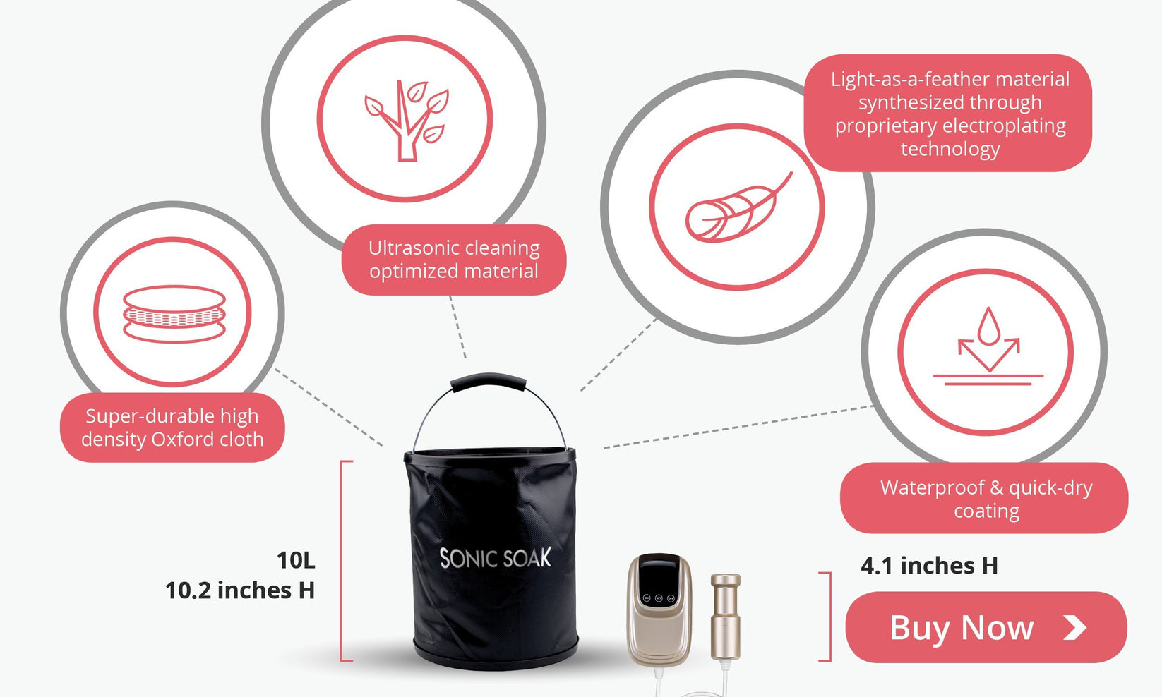 Collapsible Bucket With Lid Foldable Waterproof Bucket – Sonic Soak