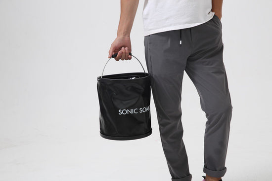 Collapsible Bucket With Lid Foldable Waterproof Bucket – Sonic Soak